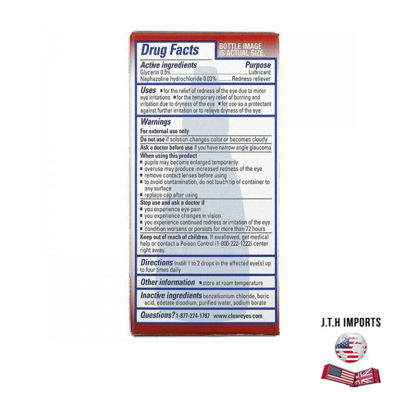 CLEAR EYES – MAXIMUM REDNESS RELIEF EYE DROPS